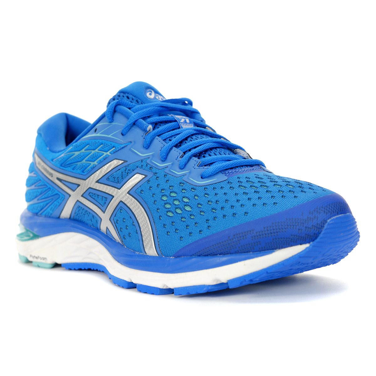 ASICS Women s Gel Cumulus 21 Directoire Blue Silver Running Shoes