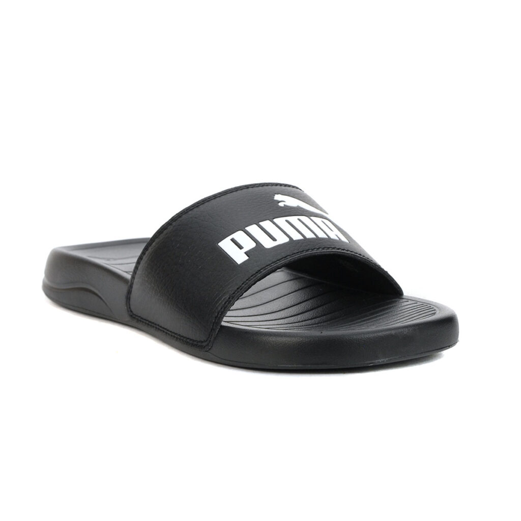 Puma Men's Popcat 20 Black/White Slides 37227901 - WOOKI.com