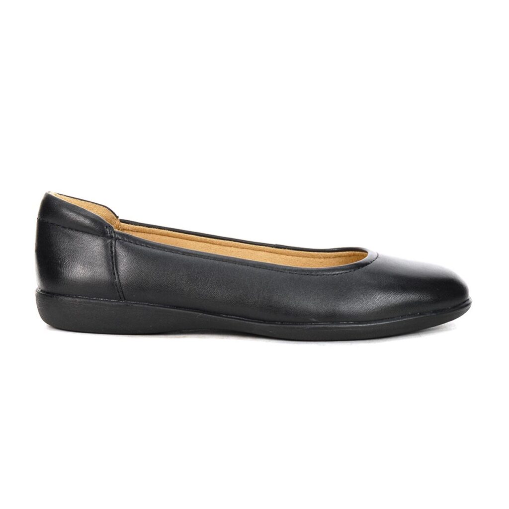 Naturalizer Flexy Black Leather Flats – WOOKI.com