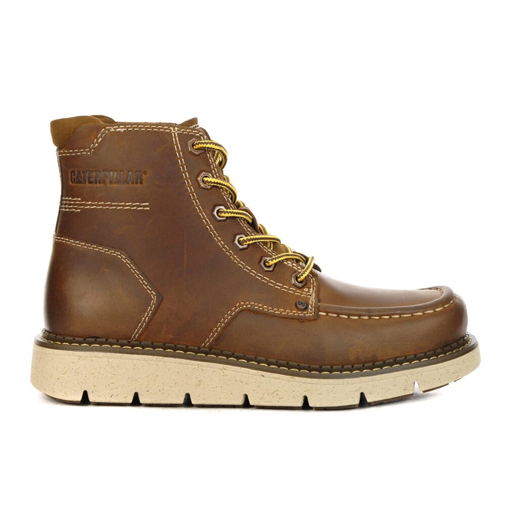 Caterpillar Men's Covert Brown Leather Boots P725361 - WOOKI.com
