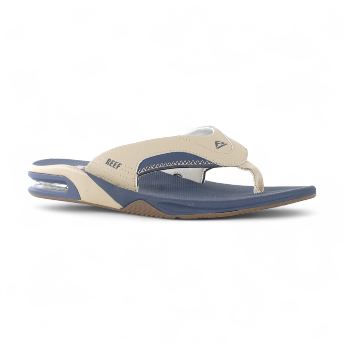 Reef Men's Fanning Tan/Navy Slides CJ6593 - WOOKI.com